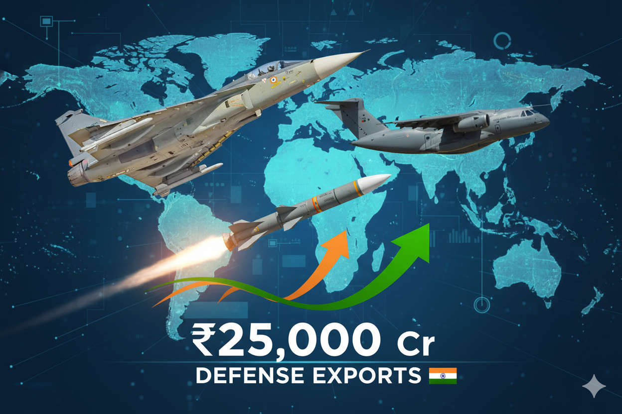India’s Defense Exports Hit ₹25,000 Cr Milestone - DefenceNiti.com
